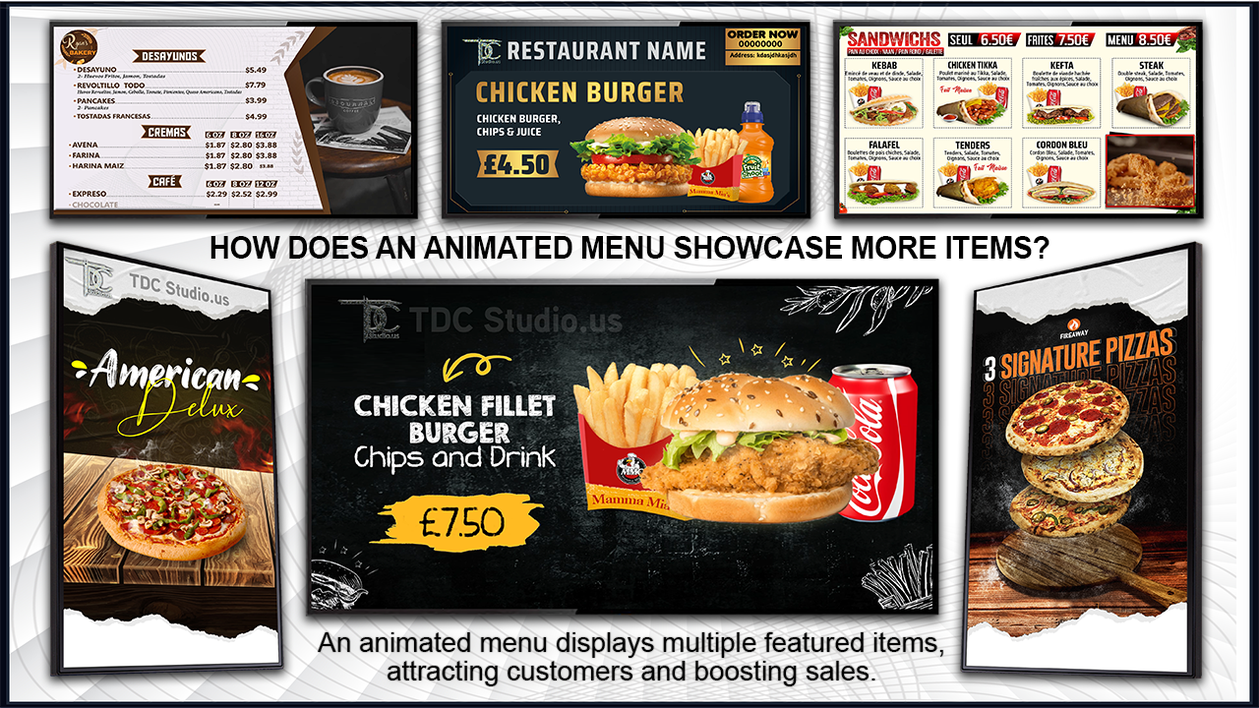 I will design digital menu boards for TVs: Dynamic/Static menus for ...