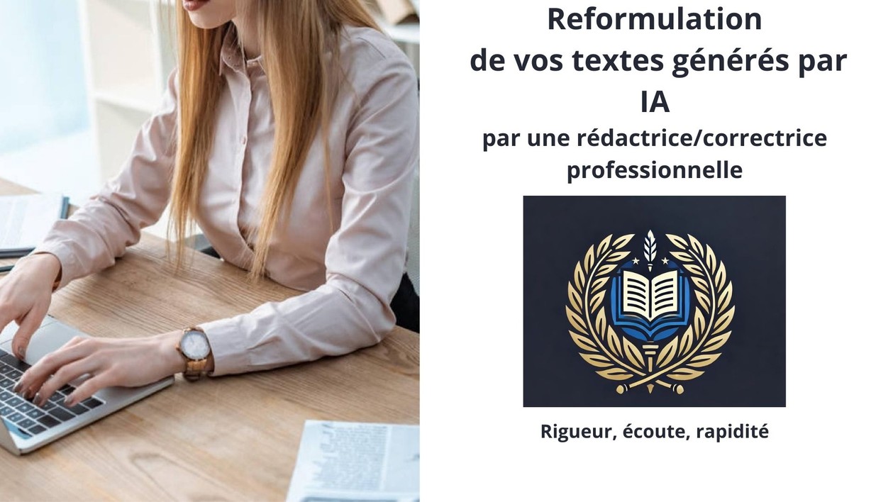 Je vais reformuler vos textes générés par IA, ChatGPT par DianeCorrectrice
