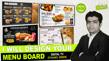 I will design digital menu boards for TVs: Dynamic/Static menus for ...