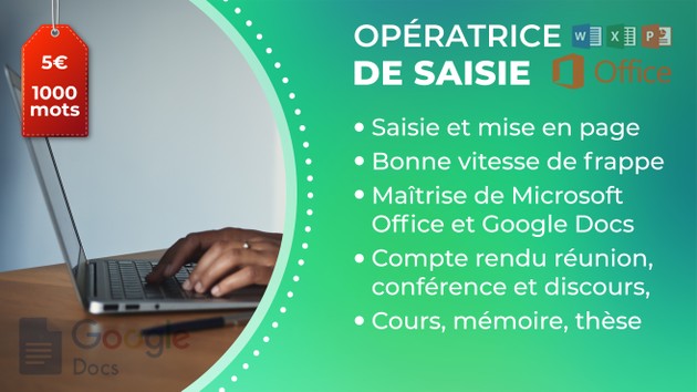 Je vais faire la saisie et la mise en page de vos documents de 1000 ...