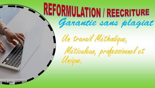 Je vais vous aider à Reformuler ou à réécrire vos documents par ERIC_BELIER