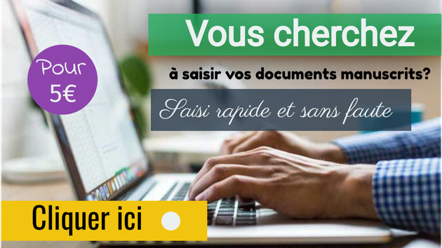 Je vais saisir vos documents manuscrits par Rijahery