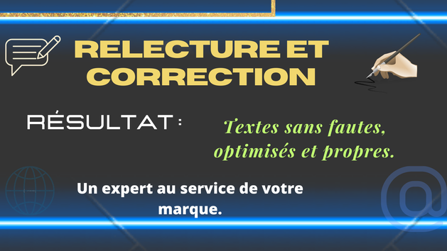 Je vais faire la relecture et la correction de vos textes de 2500 mots ...