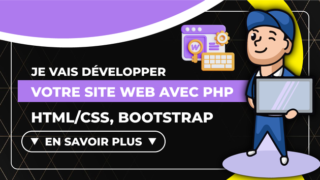 Je Vais Développer Votre Site Web Avec Php Htmlcss Bootstrap Par