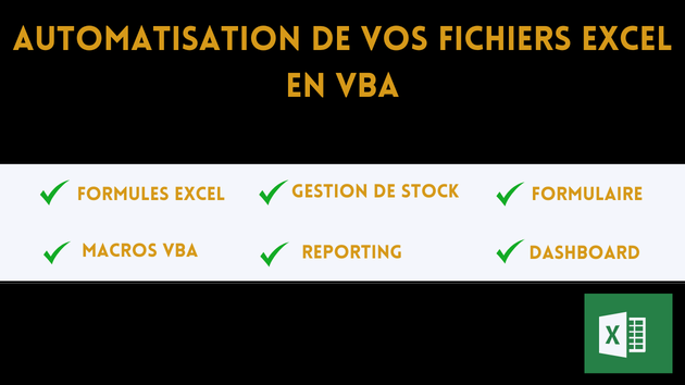 Je vais automatiser votre fichier Excel à l'aide de macros VBA par U2MIT
