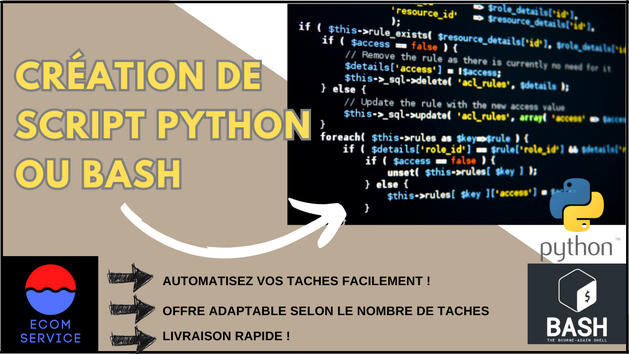 Je vais créer vos scripts python ou bash par AmineBa