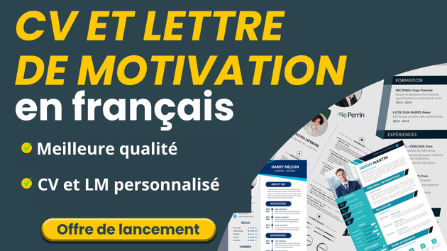 Je vais créer un CV et rédiger une lettre de motivation en français par ...