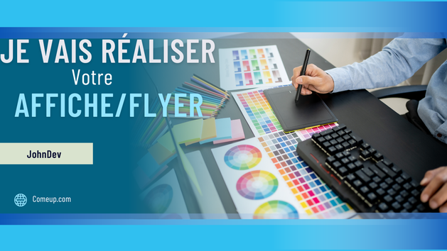 Je vais réaliser votre affiche/flyer avec photoshop, Illustrator ou ...