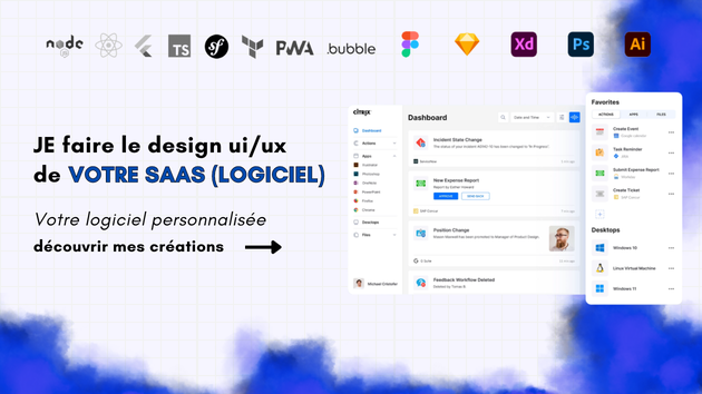 Je vais design ui ux saas, application par Loudev