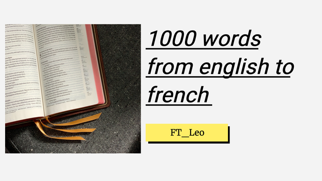 I will translate 1000 words from English to French by FT_Leo