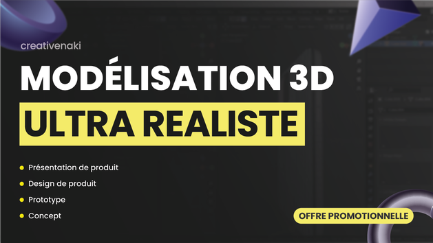 Je vais réaliser vos modélisation 3D super réaliste par Creative3D
