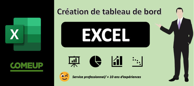 Je vais créer vos tableaux de bord sur Excel par Massingen