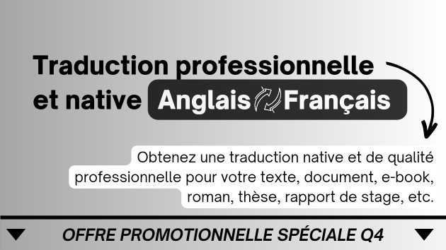 Je vais réaliser votre traduction français - anglais par Trotop_
