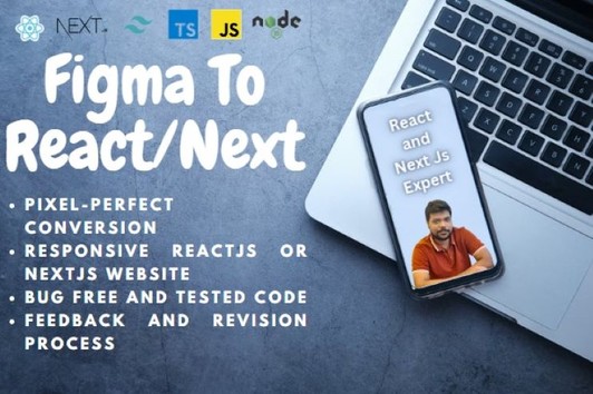 I Will Convert Figma To React Or Nextjs Tailwind Css Typescript Or 9732