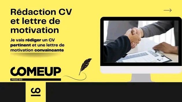 Je vais réaliser votre CV pro et/ou lettre de motivation de manière ...