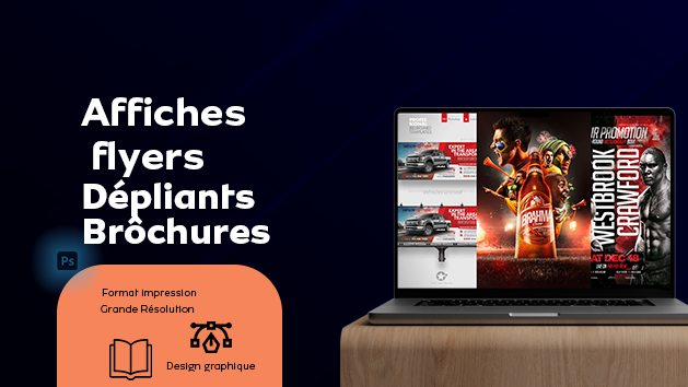 Je vais concevoir votre brôchure dépliants, flyers, affiches par RONEL_LOGO