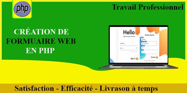 Je vais vais réaliser votre formulaire web en php par Mano_Web