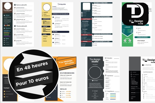 Je vais créer un Cv moderne pour vous par tiaDesignStudio