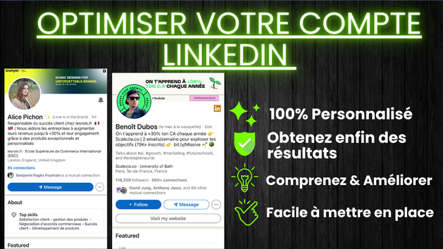 Je vais optimiser votre profil Linkedin pour la prospection par Valentin__pitard