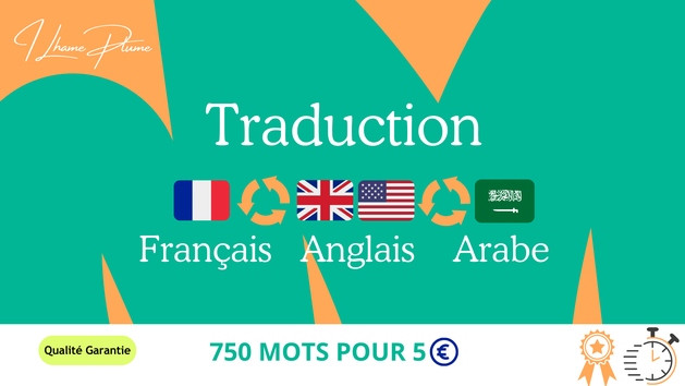 Je vais réaliser votre traduction français-anglais-arabe par Ilham_Plume