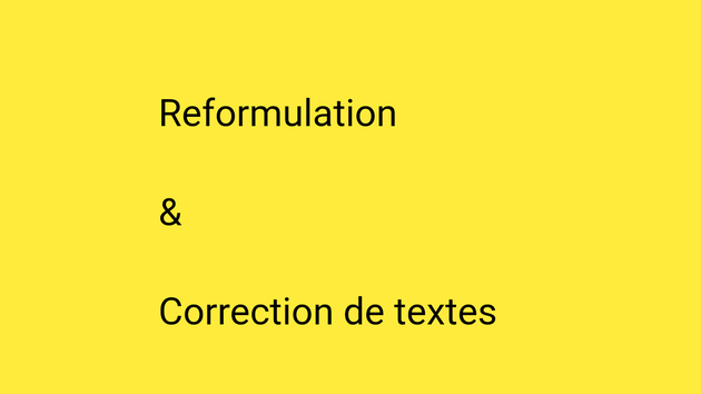 Je vais relire et corriger les fautes d'orthographe de vos textes par ...