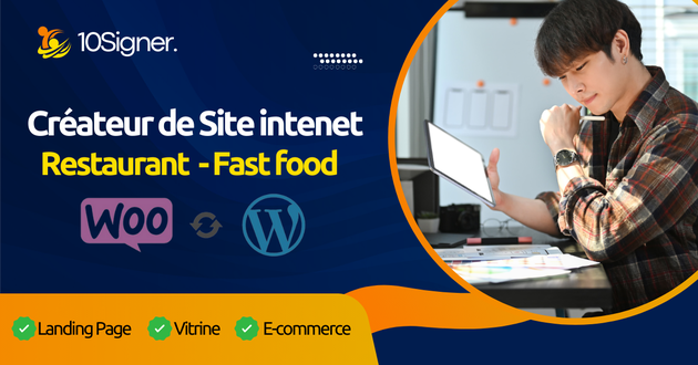 Je vais concevoir un site web sur mesure pour votre restaurant par 10Signer