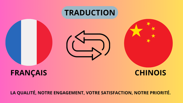 Je vais réaliser votre traduction du français vers le chinois par ilanads