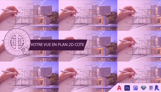 Je vais réaliser votre vue en Plan 2d pour votre projet de construction ...