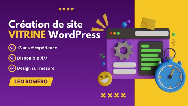 Je vais vous créer un site professionnel sur mesure, construit sur Wordpress pour répondre à vos ...