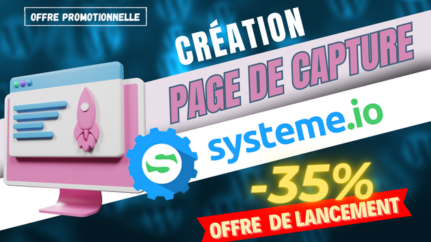 Je vais concevoir votre page de capture ou landing page sur systeme io ...