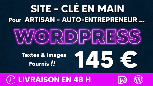 Je vais créer votre site web WordPress à petit prix, le meilleur tarif pour les petits budgets ...