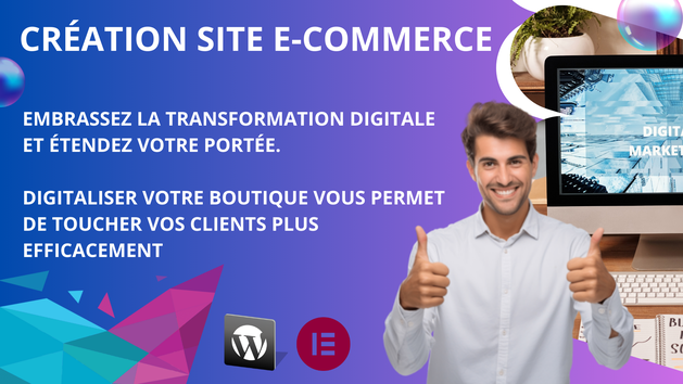 Je vais créer votre boutique en ligne ou e-commerce avec les fonctionnalités nécessaires via ...