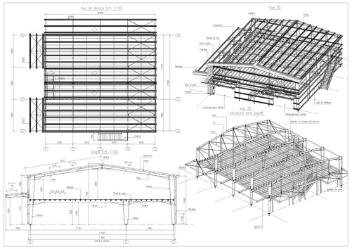 Plan De Charpente Métalliques: Plan De Charpente Métallique Pdf – REMOEQ