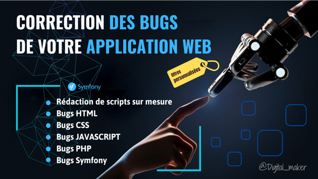 Je vais corriger les bugs HTML, CSS, JAVASCRIPT, PHP de votre site ou application web par ...