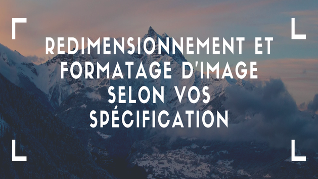 Je vais redimensionner et formater vos images selon vos spécifications ...