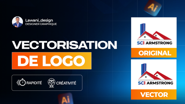 Je vais vectoriser votre logo pixelisé par Lawani_design