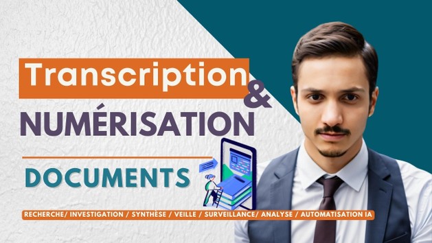 Je vais numériser votre document ou votre manuscrit par MatosVeille