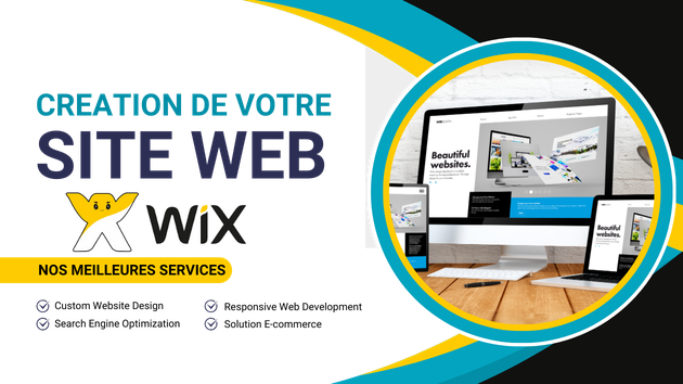 Je vais créer un site vitrine de 5 pages sur wix avec un design personnalisé et responsive par ...