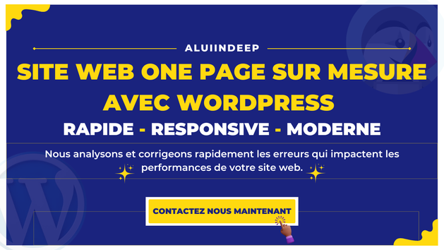 Je vais créer votre site web one page avec Wordpress par Alcuindeep2