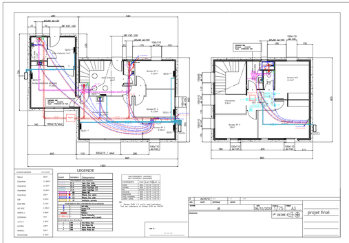 Je vais réaliser votre plan CVC ou plomberie ou élécricité de votre ...
