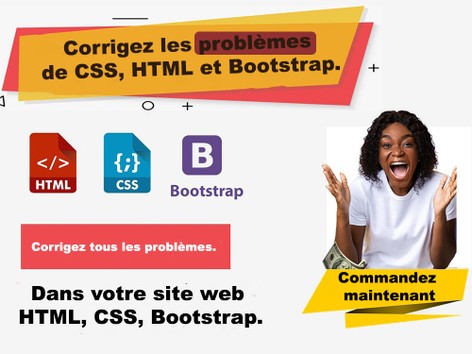 Je vais Corrigez vos bugs HTML, CSS, JavaScript et Bootstrap par Destinyebuka
