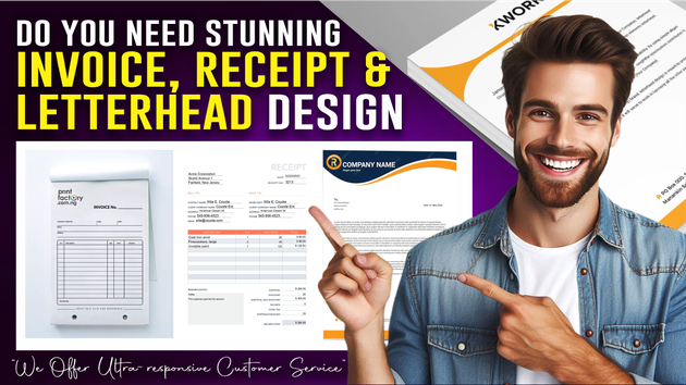 I will create a stunning invoice, receipt, and letterhead design within ...