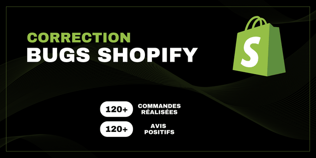 Je vais corriger les problèmes / bugs sur votre boutique Shopify en 24h ...