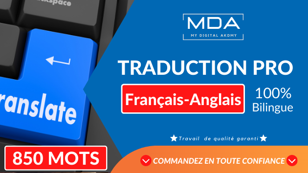 Je vais réaliser votre traduction naturelle du Français vers l'Anglais ...