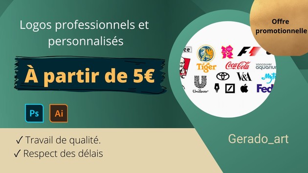 Je vais concevoir votre logo personnalisé qui représente parfaitement ...