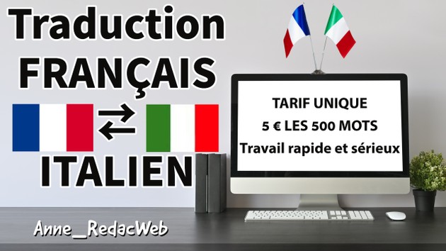 Je vais réaliser votre traduction Français Italien par Anne_RedacWeb