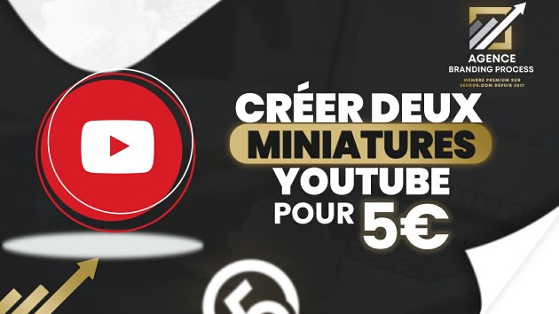 Je vais créer 2 miniatures youtube de hautes qualités par Branding_Process