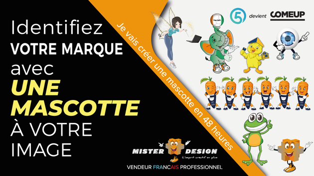 Je vais créer une mascotte en 48 heures pour vous par Misterplusdesign