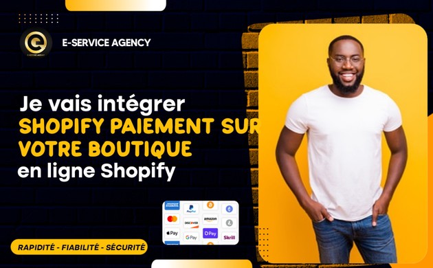 Je vais installer Shopify paiement sur votre boutique Shopify pour faciliter vos transactions en ...