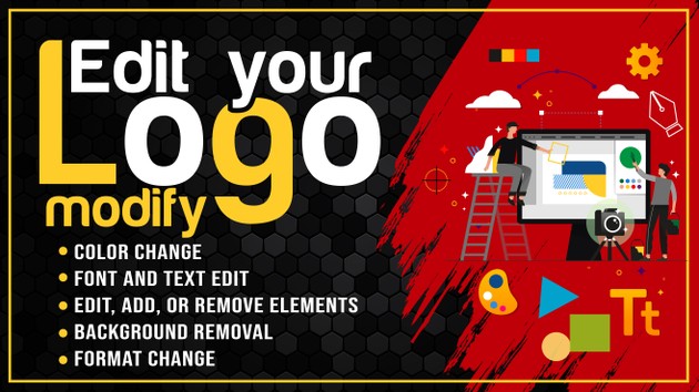 I will edit, modify, change, make transparent, vectorize your logo by ...